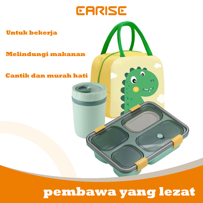 Jual EARISE Lunch Box Set 1000ml+300ml Tas Bekal Kotak Makan Set ...