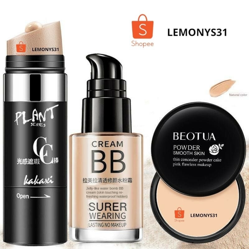 Jual PAKETAN KOSMETIK 3IN1 (DAPET 3 PRODUK) SET MAKEUP CC CREAM BB ...