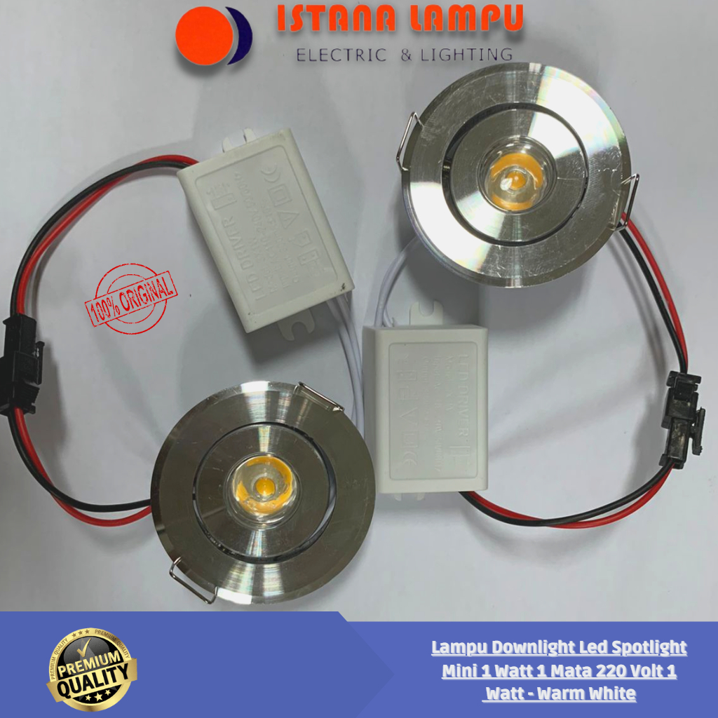 Jual Lampu Downlight Led Spotlight Mini 1 Watt 1 Mata 220 Volt 1 Watt ...