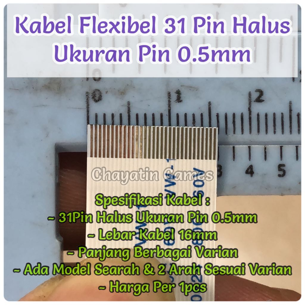 Jual Kabel Flexibel 31 Pin Halus Model & Panjang Varian Ukuran Pin 0 ...