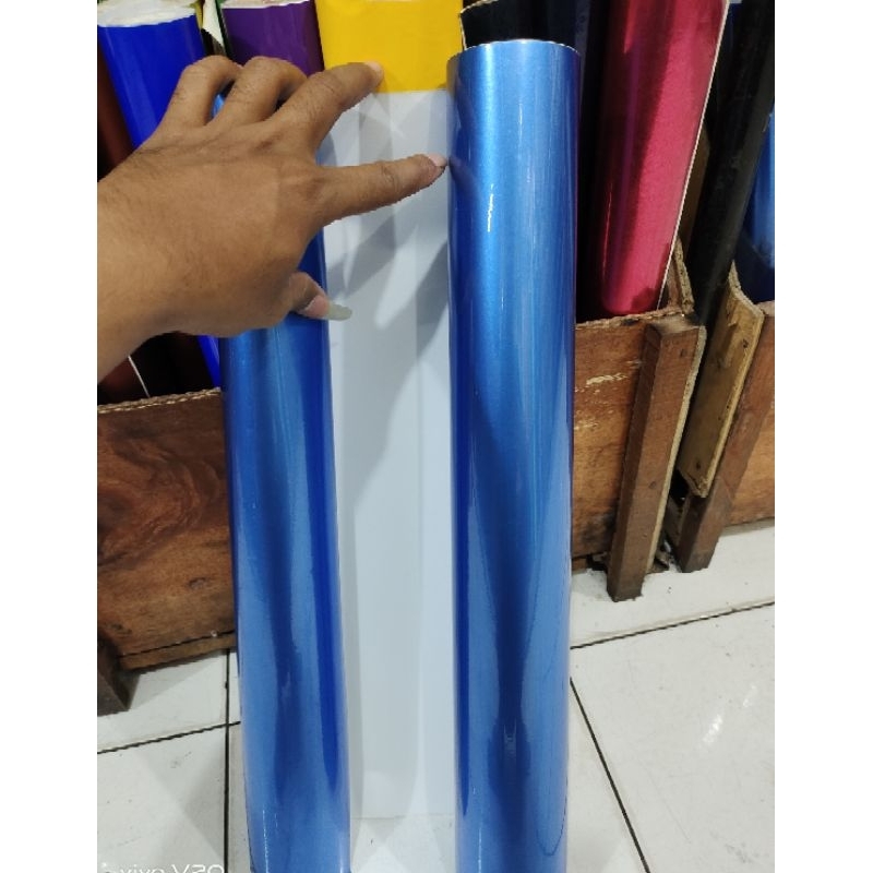 Jual stiker skotlet candy glosi warna biru muda | Shopee Indonesia