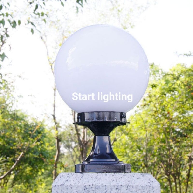 Jual Lampu pilar taman waterproof model bola/lampu pagar | Shopee Indonesia