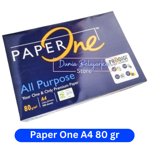 Jual Kertas HVS Paper One A4 80 gram / Paperone A4 80gr / 1 RIM 500 Lembar | Shopee Indonesia