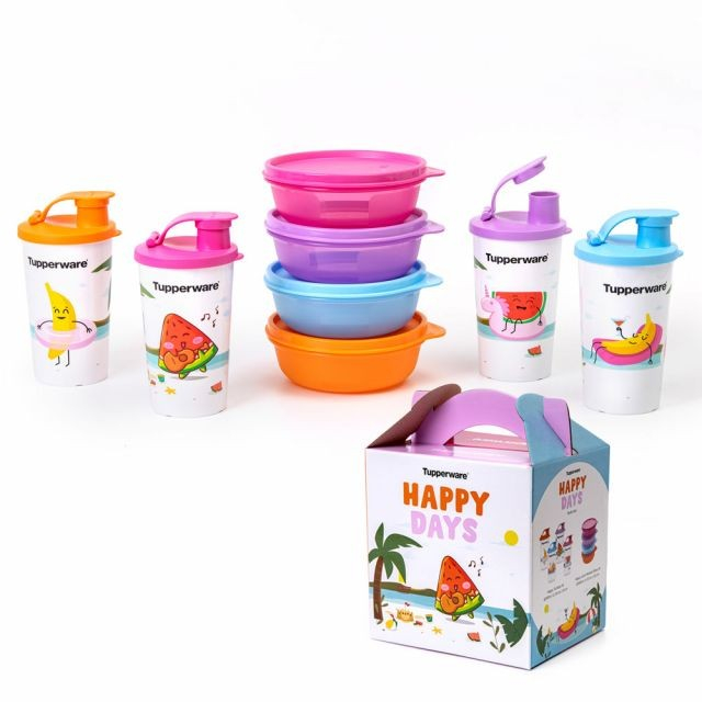 Jual Termurah Tupperware Happy Days Set Lunch Box Set - Satu Set Kotak ...