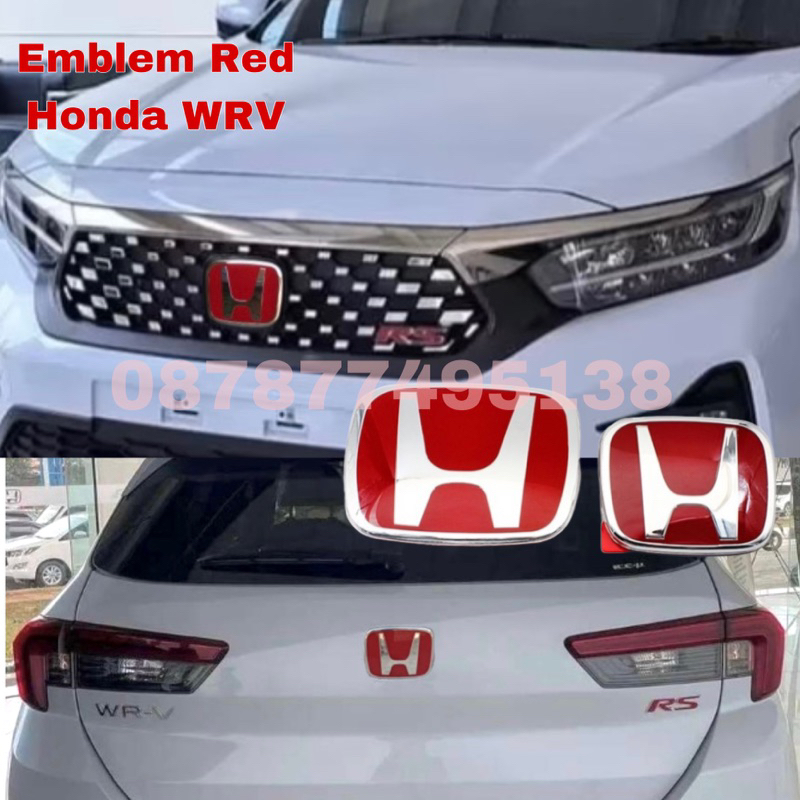 Jual Emblem red Honda WRV logo merah TypeR glass look JDM style | Shopee Indonesia
