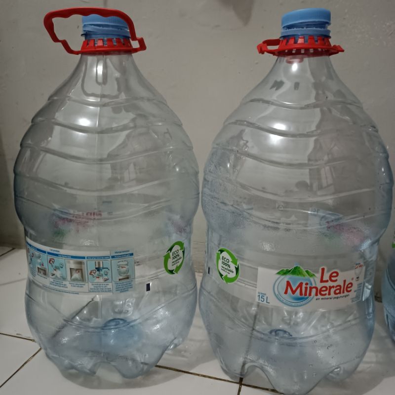 Jual galon le mineral kosong, galon kosong, galon 15L 15 liter, le ...