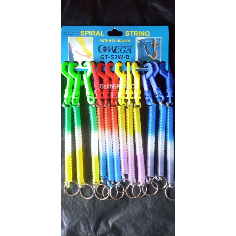 Jual gantungan kunci model spiral kecil / pendek 12pcs | Shopee Indonesia