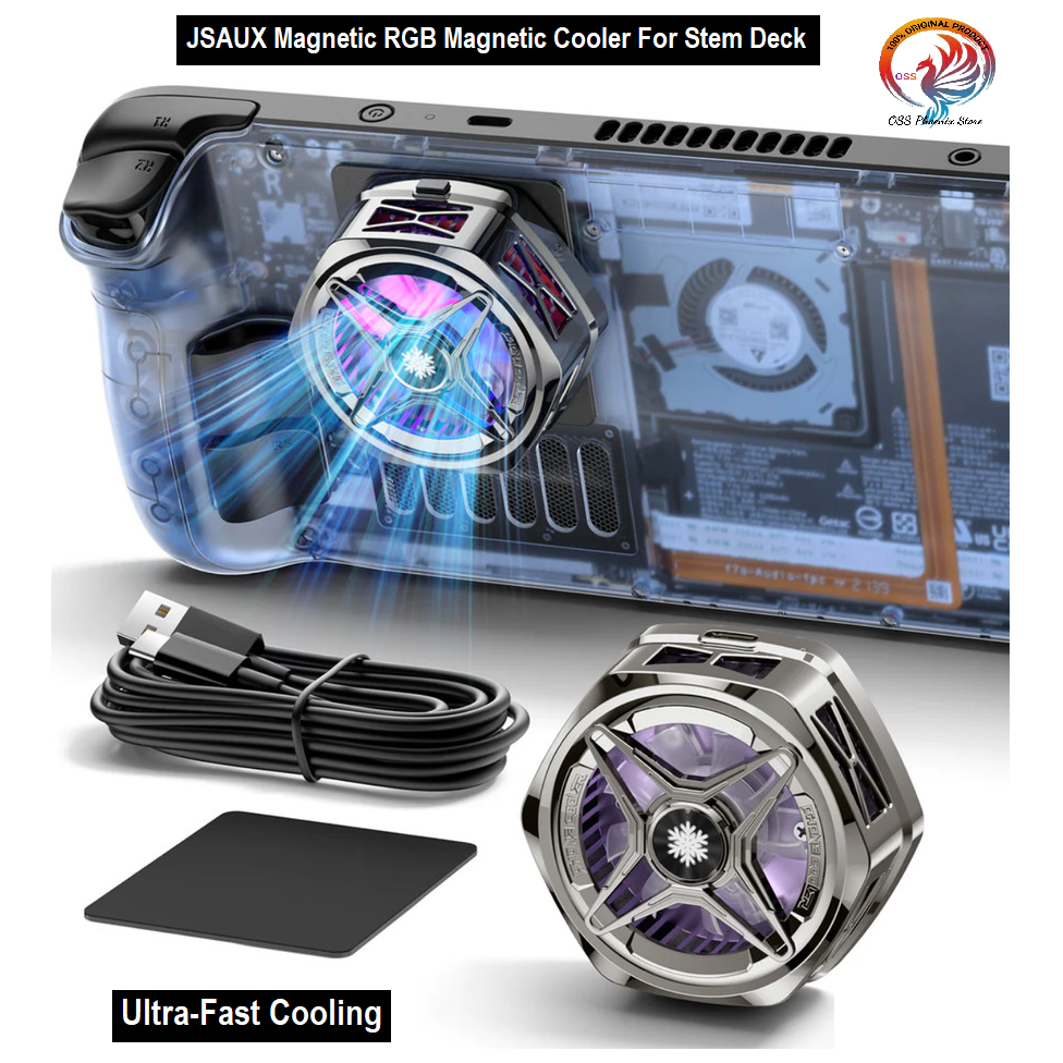 Jual Fast Cooling JSAUX Magnetic RGB Magnetic Cooler for Steam Deck ...