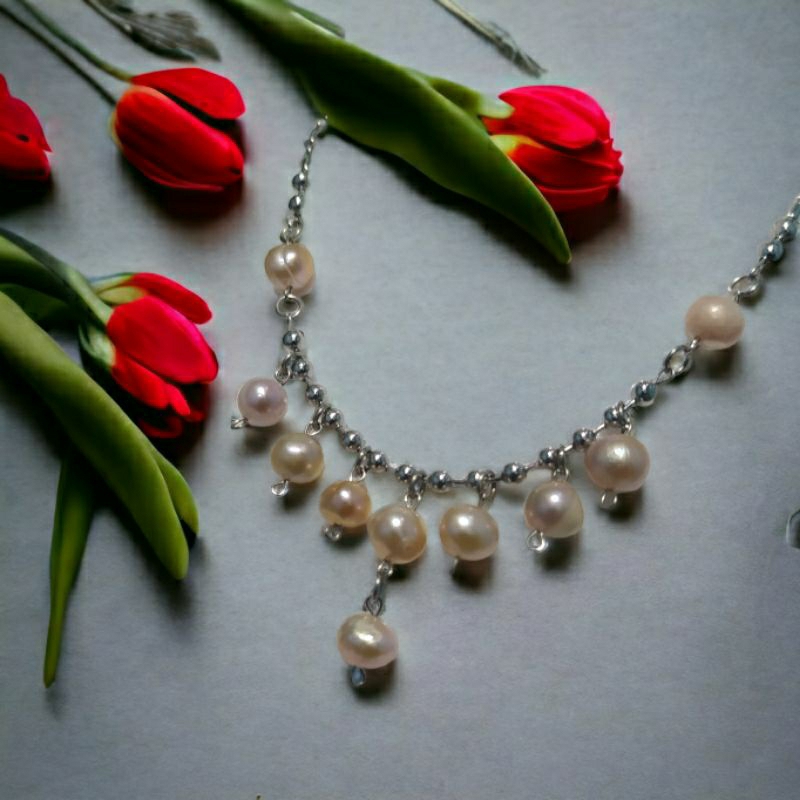 Jual kalung mutiara kerang air tawar | Shopee Indonesia