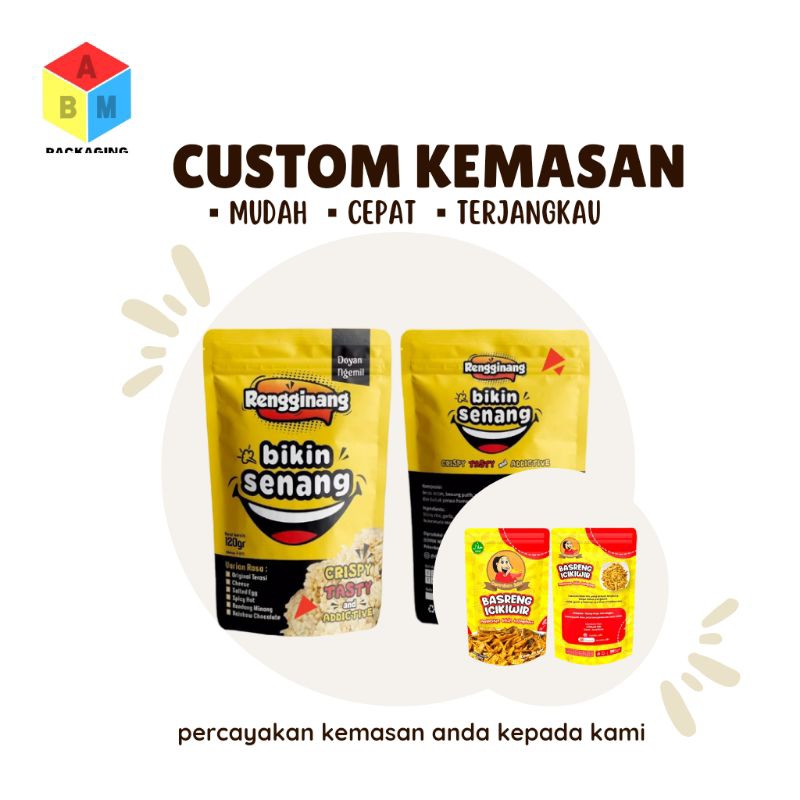 Jual Kemasan Standing Pouch Custom Plastik Makanan Snack Murah Keren ...