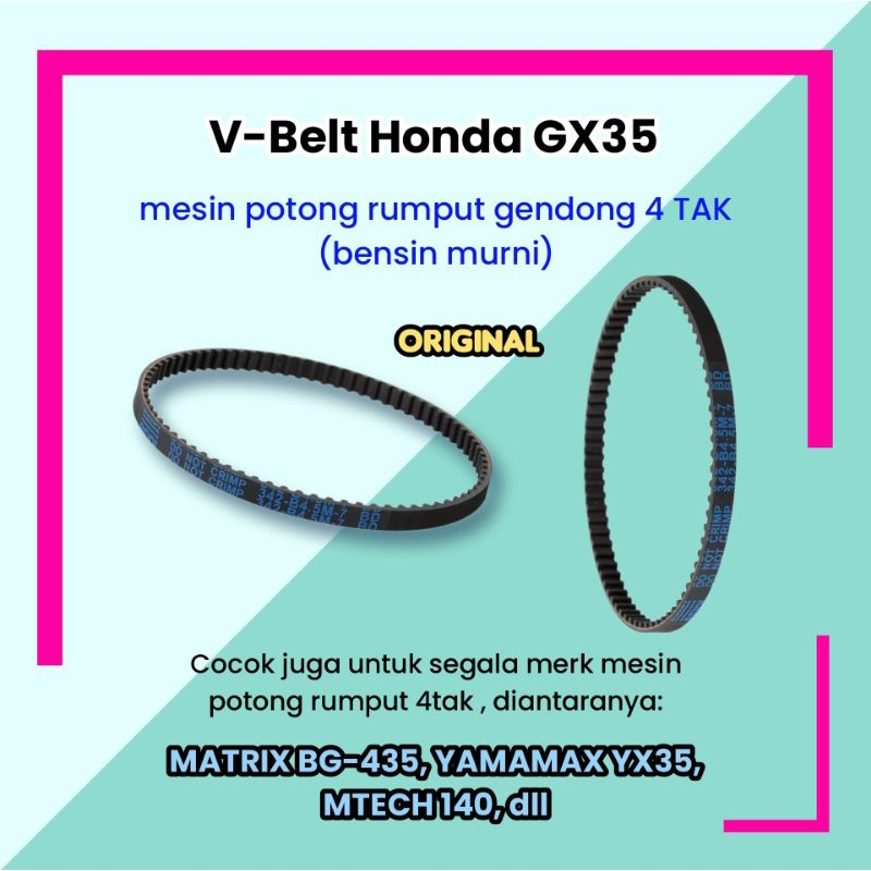 Jual V-Belt brush cutter 4T GX35 435 / YX35 model HONDA vanbel ban ...