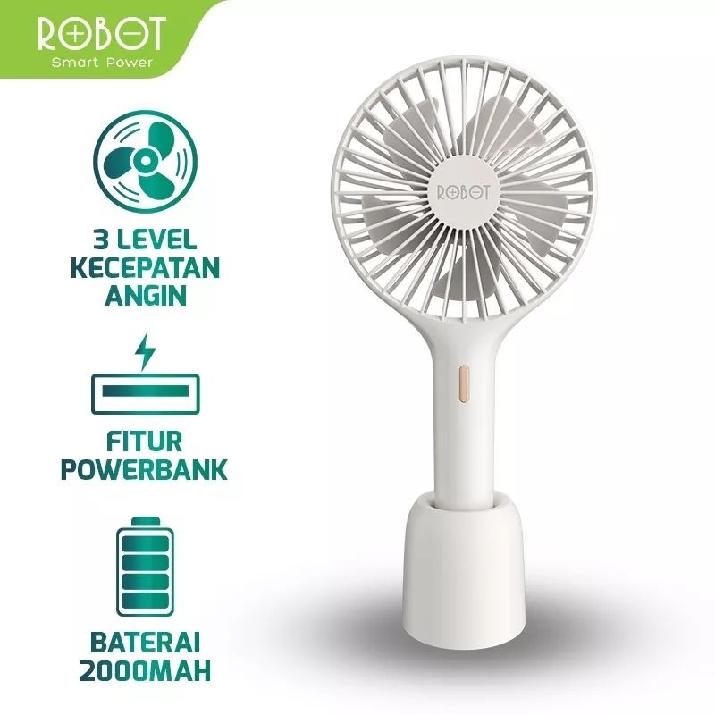 Jual ROBOT RT-BF11 Portable Fan, Powerbank 2000mAH Mini Fan Kipas Angin ...