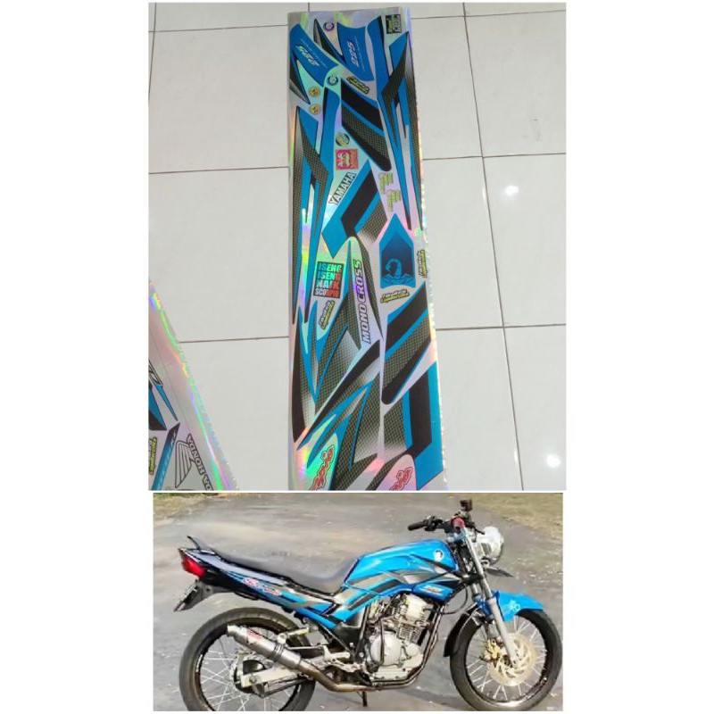 Jual stiker striping Scorpio Steko biru relaxa | Shopee Indonesia