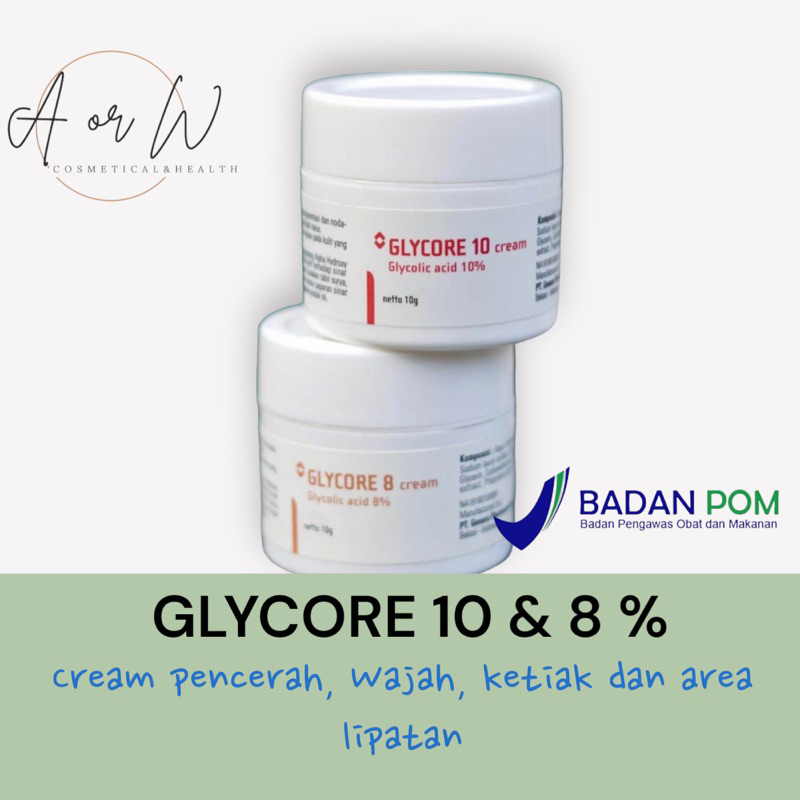 Jual Glycore Cream 10 % / Glycore cream 8% Untuk Mencerahkan | Shopee ...