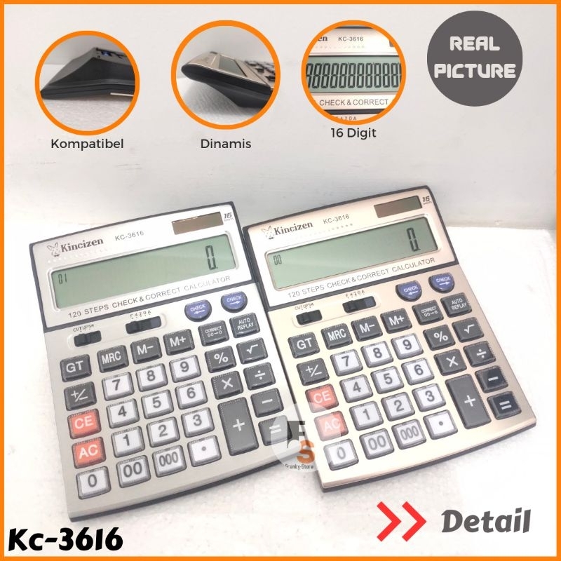 Jual Kalkulator Calculator Dekstop 16 Digit Angka Layar Ukuran Besar ...