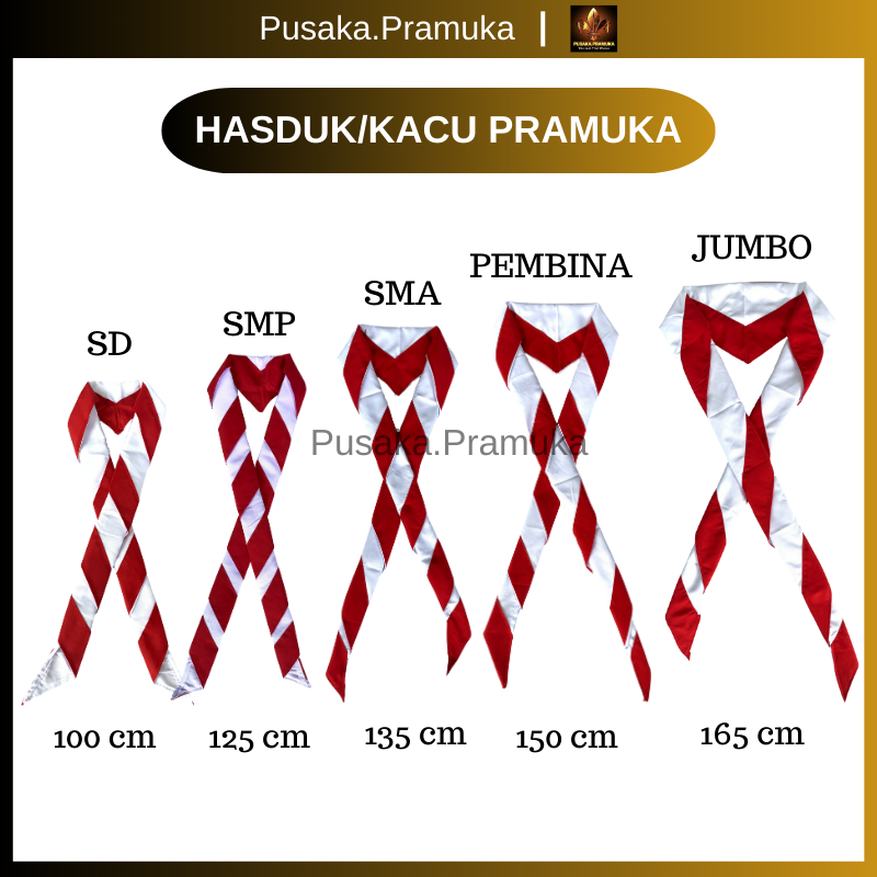 Jual Hasduk/Kacu Pramuka Merah Putih Bahan Katun Tebal Untuk Siaga ...