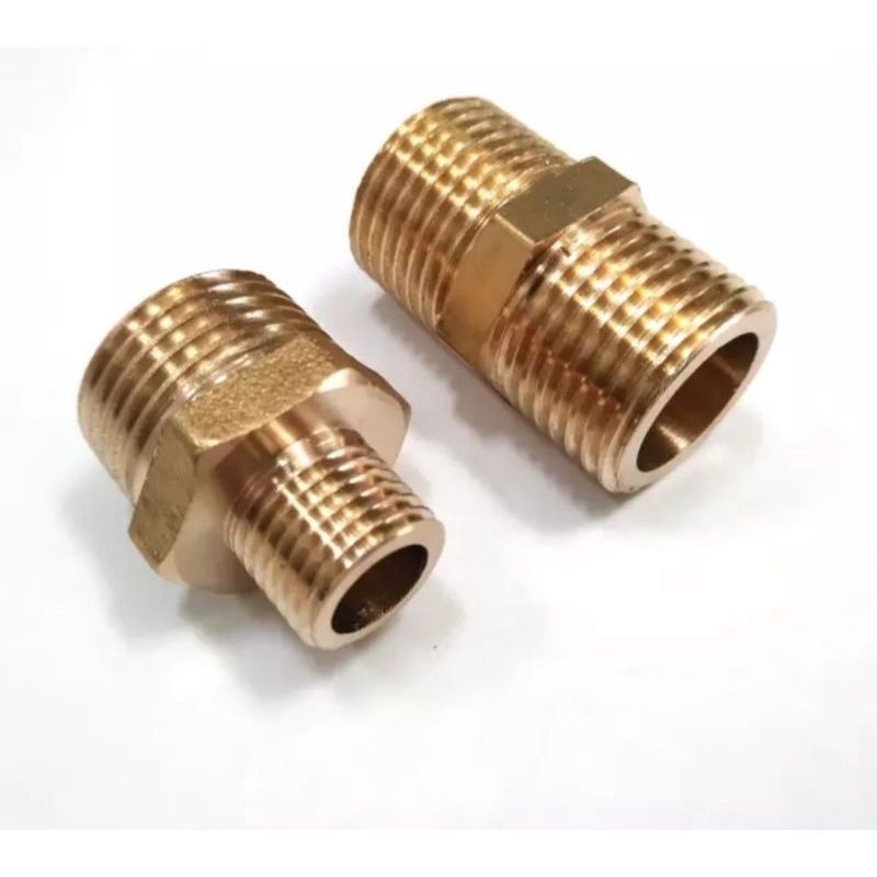 Jual Dobel nepel 1/2 3/8 double nipple kuningan | Shopee Indonesia