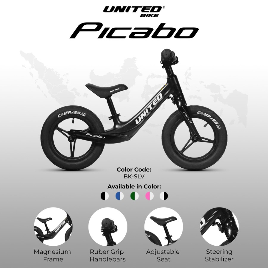 Jual Pushbike anak balance bike united picabo 2023 new frame magnesium ...
