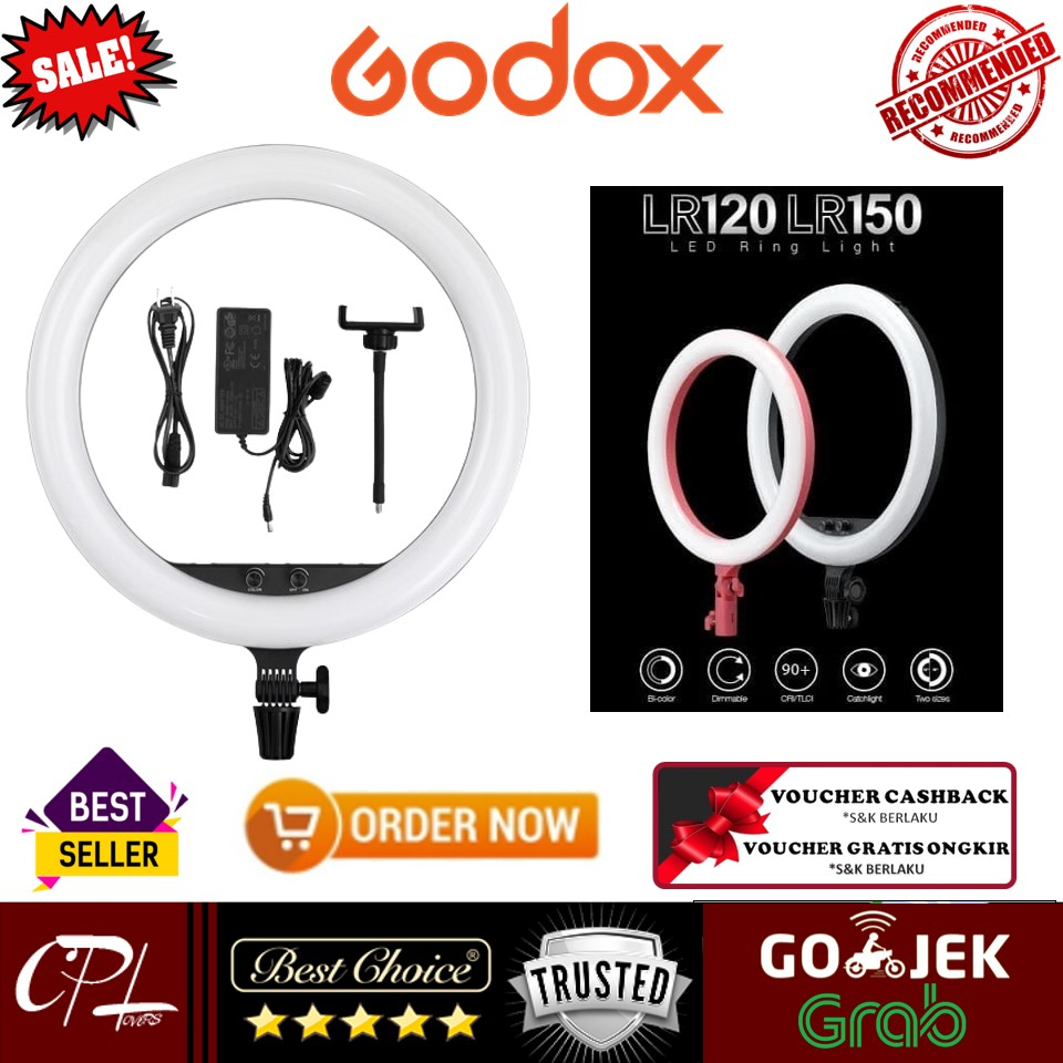 Jual Godox LR150 Bi-Color LED Ring Light (18", Black) | Shopee Indonesia