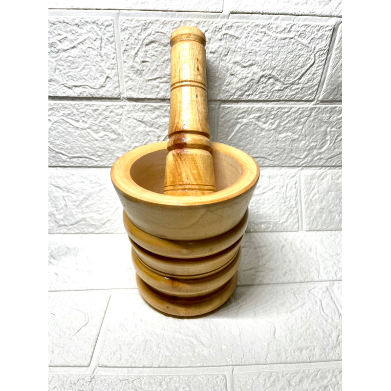 Jual Lumpang Kayu Lesung Kayu Alat Tumbuk Tradisional Tumbukkan Kayu ...
