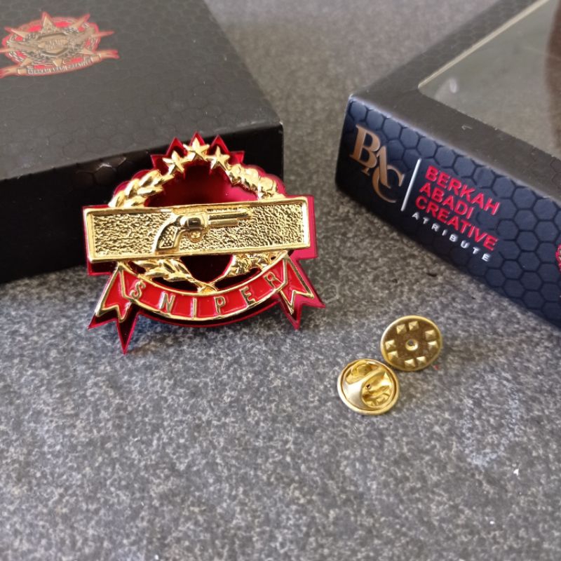 Jual PIN BREVET POLISI SENIPER LARAS PENDEK | Shopee Indonesia