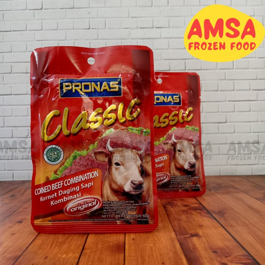 Jual Pronas Kornet Sapi 50 gr sachet / Pronas Corned Beef 50 gr ...