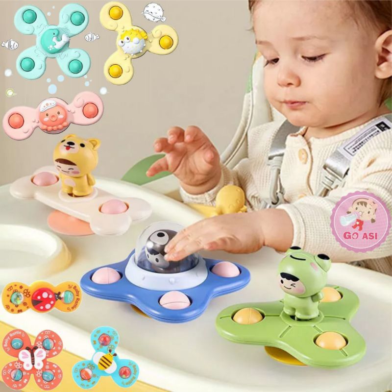 Jual Mainan Edukasi Fidget Spinner Anak Mainan Mandi Putar Genggam ...