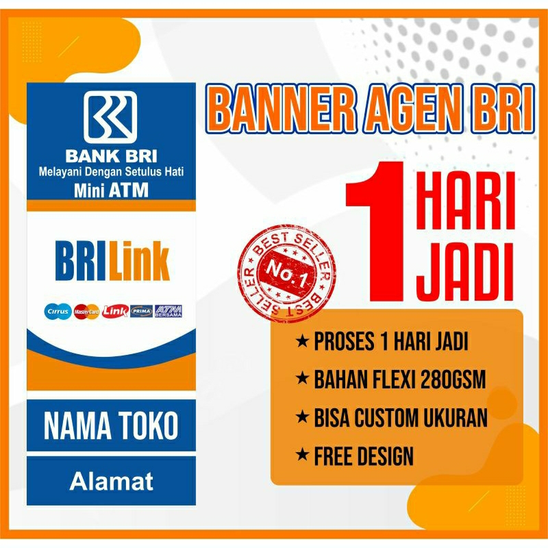 Jual Cetak Spanduk, Banner Agen Brilink Sehari Jadi (FREE DESIGN ...