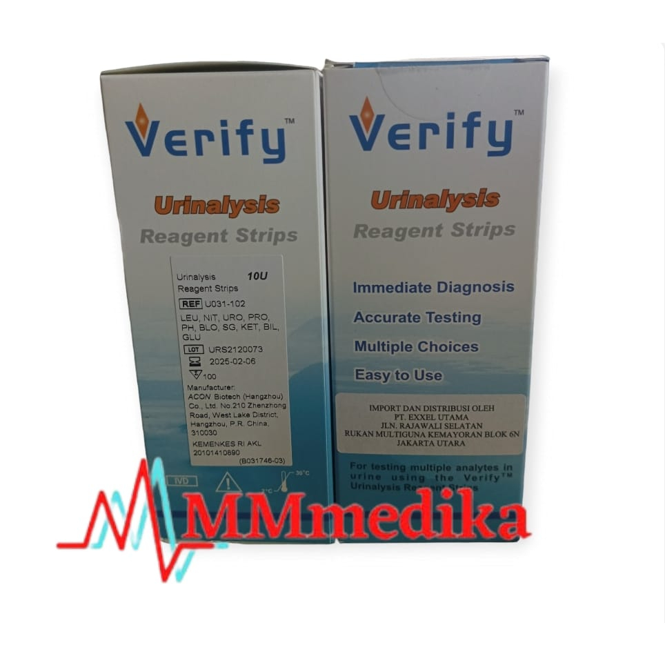 Jual Verify 10 parameter / Verify / Urineanalysis / Strip Cek Urin ...