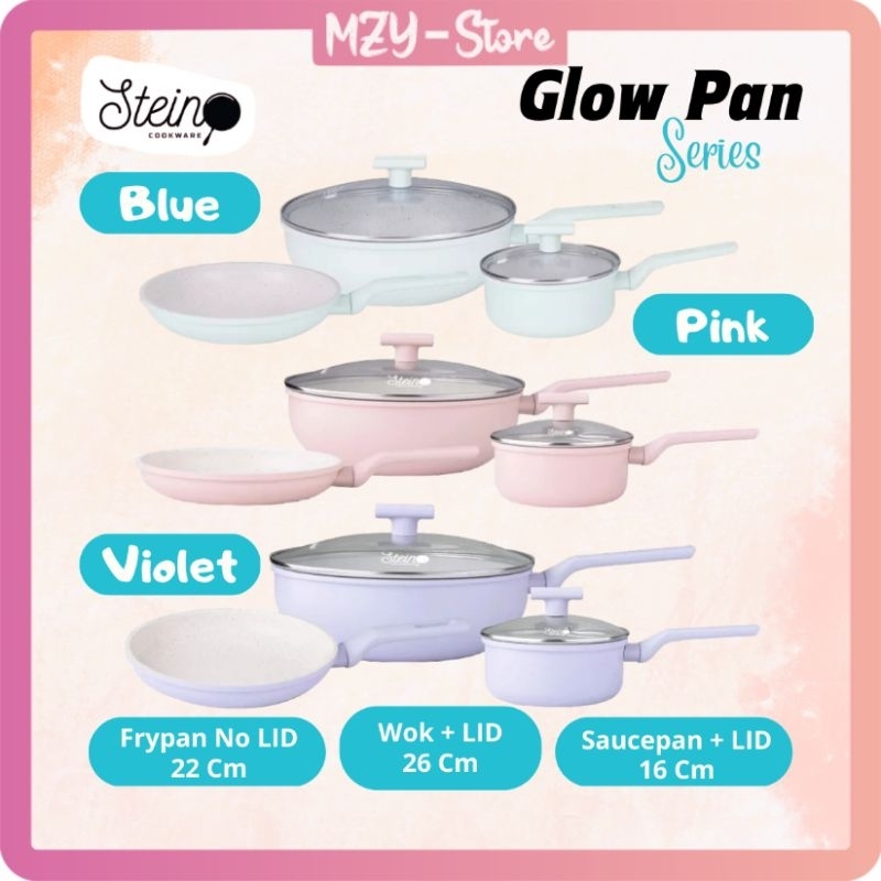 Jual Stein Glow Pan Set Violet Blue Pink Steincookware Glowpan Violet ...