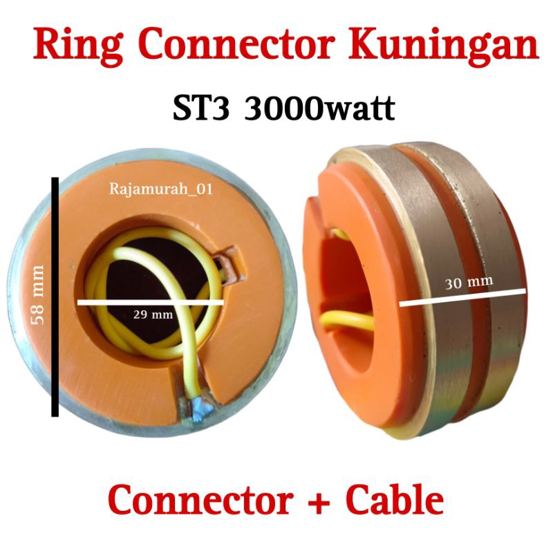 Jual Ring konektor kuningan slip ring Dinamo Listrik 3000 WAT konektor ...