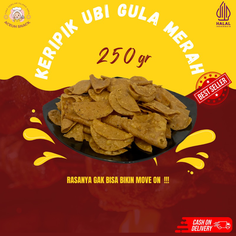 Jual keripik Ubi Gula Merah Manis renyah kemasan 250 gr | Shopee Indonesia