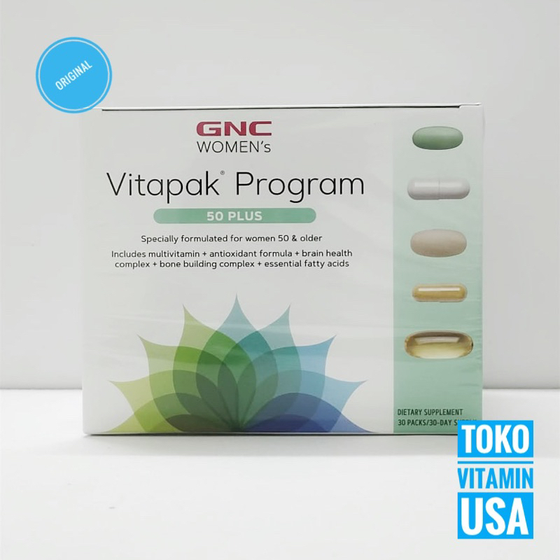 Jual GNC Women's Vitapak Program 50 plus isi 30 Packs | Shopee Indonesia