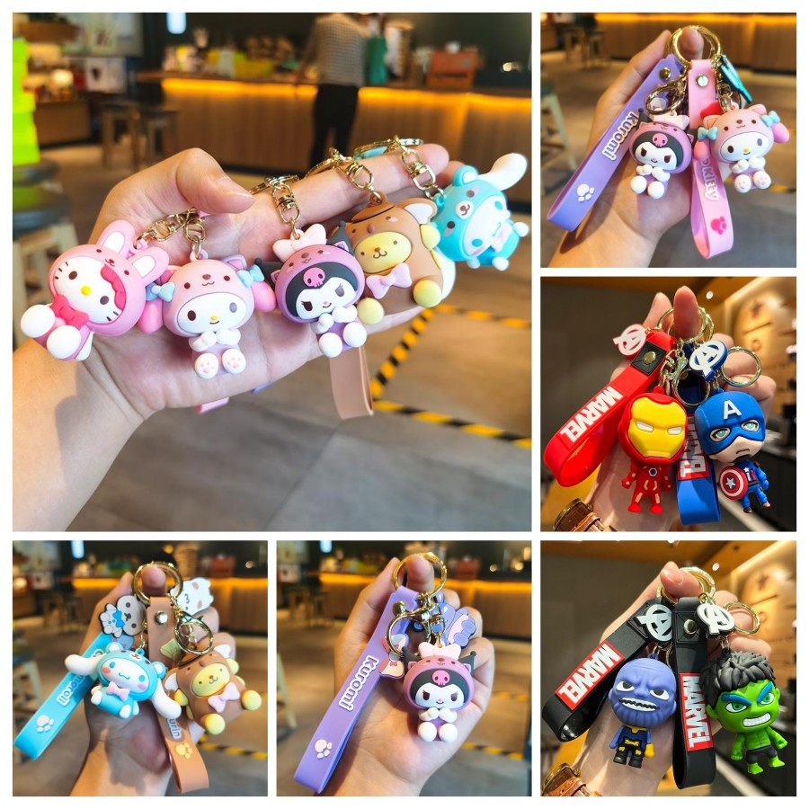 Jual DY PACK KEYCHAN GANTUNGAN KUNCI 3D KARAKTER LUCU UNYU MARVEL ...