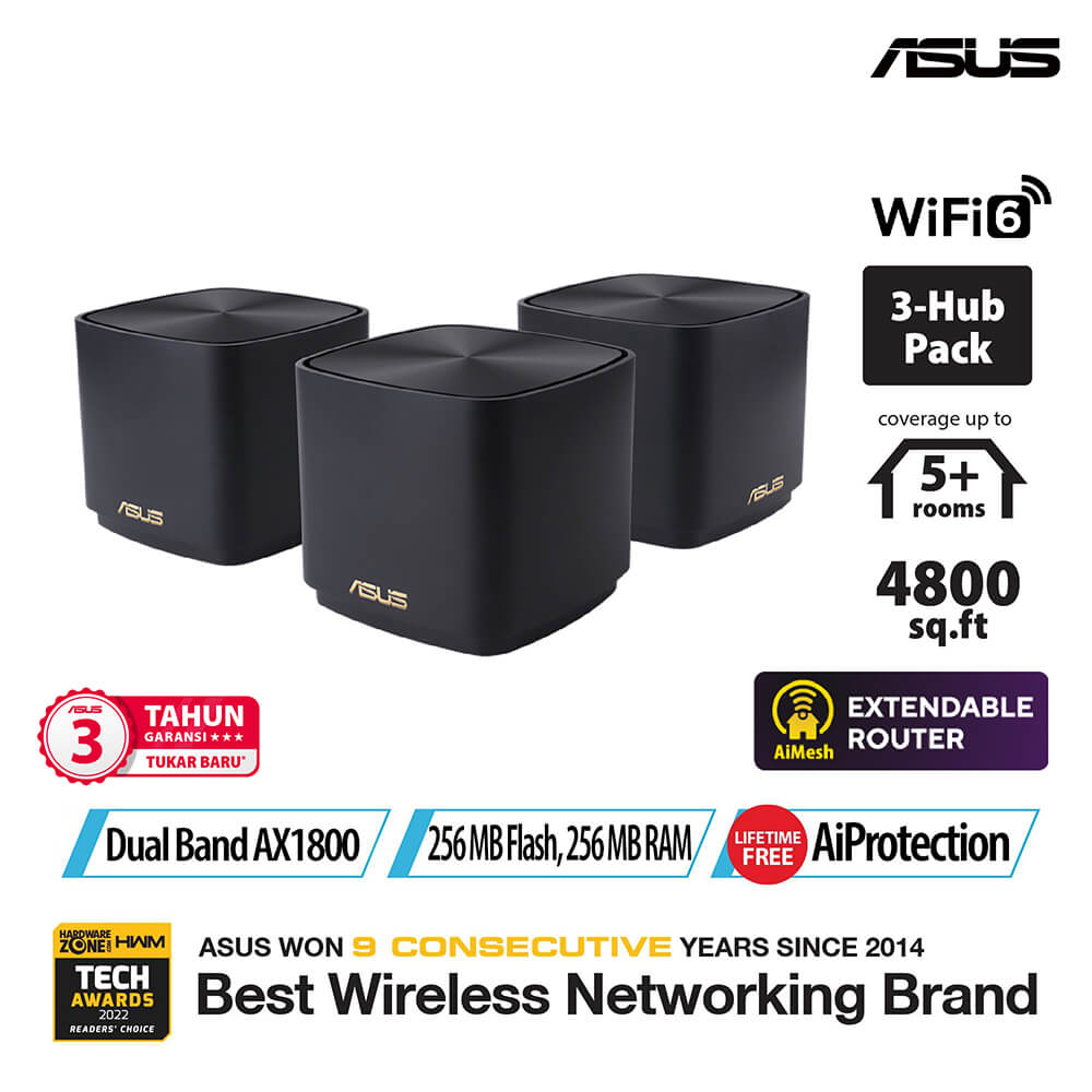 Jual ASUS ZenWiFi Mini XD4s AX1800 Whole Home 3 Pack WiFi 6 Mesh Router | Shopee Indonesia