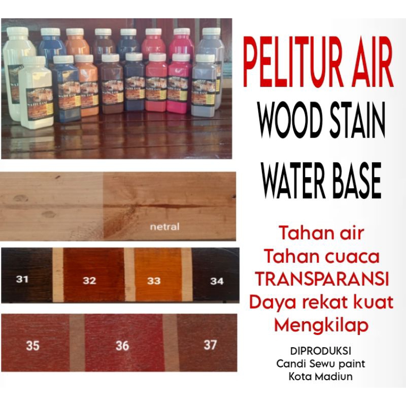 Jual PELITUR KAYU AIR// WOOD COATING WATERBASE 250 ML DAN 500 ML ...