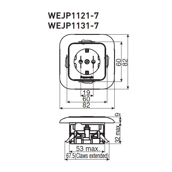 Jual Panasonic STOP KONTAK WEJP 1121-7 CP (Child Protection) WIDE ...