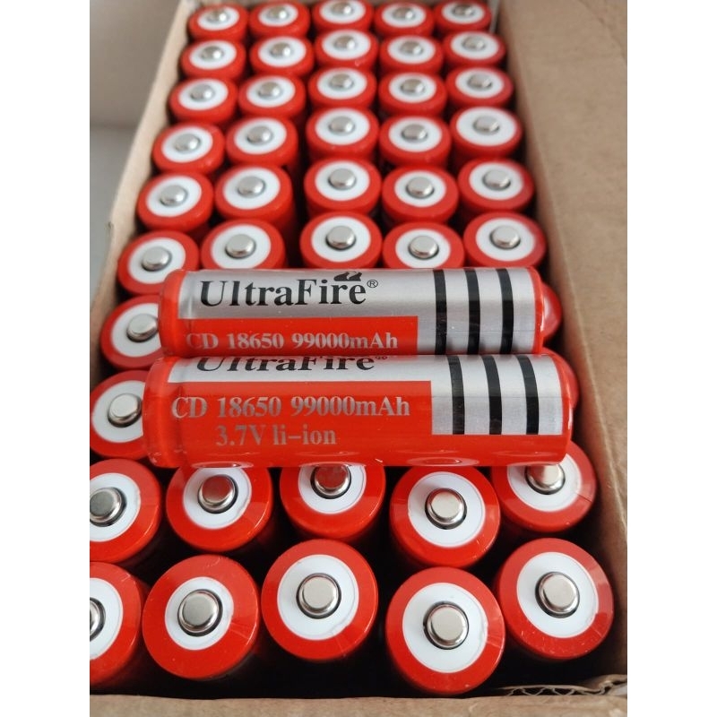 Jual baterai ultrafire 18650 99000mAh , baterai ultrafire 3.7V li-ion | Shopee Indonesia