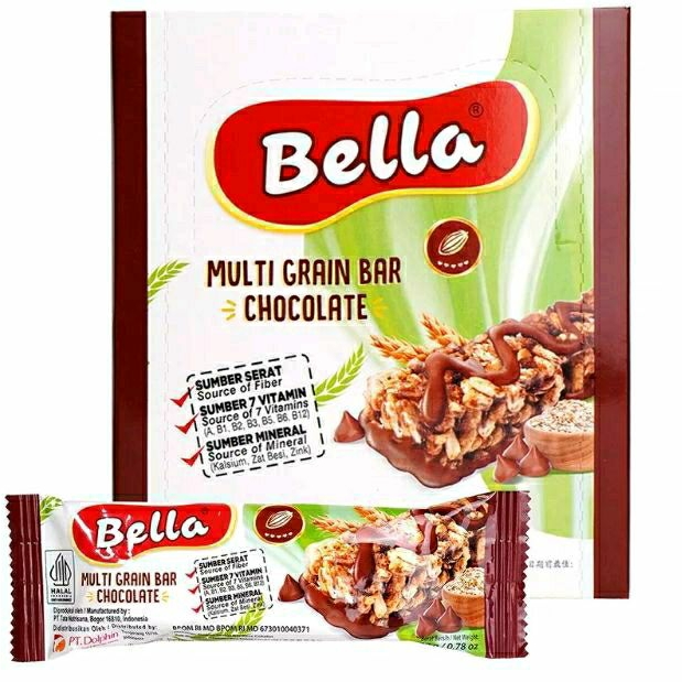 Jual BELLA MULTI GRAIN SEREAL BAR CHOCOLATE 22 gram | Shopee Indonesia