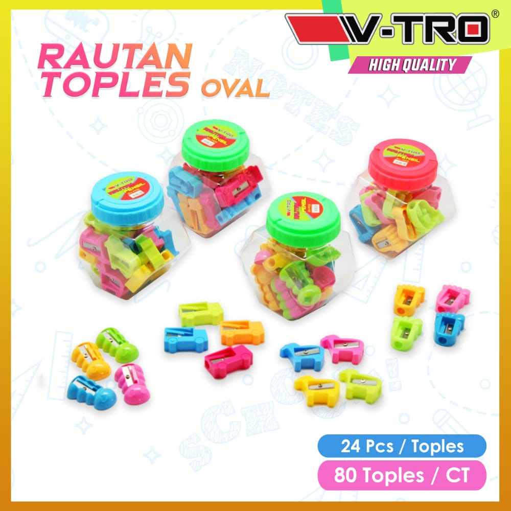 Jual Rautan pensil toples isi 24pcs | Shopee Indonesia