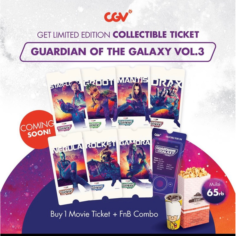 Jual Collectible Ticket original CGV Guardian of The Galaxy Vol.3 ...