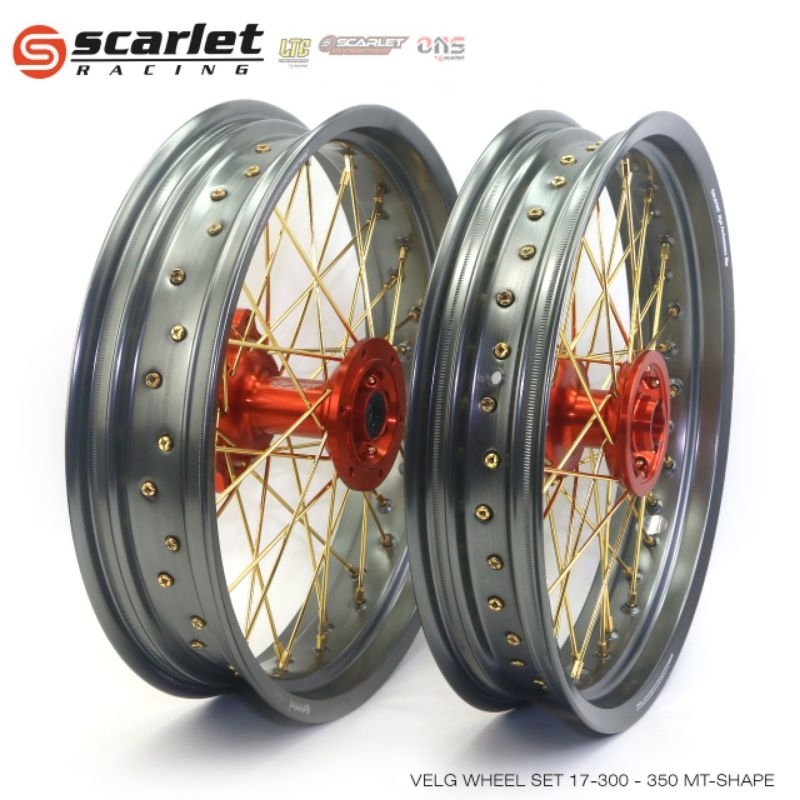Jual VELG SCARLET RACING SUPERMOTO SET PAKETAN + TROMOL SCARLET CNC ...