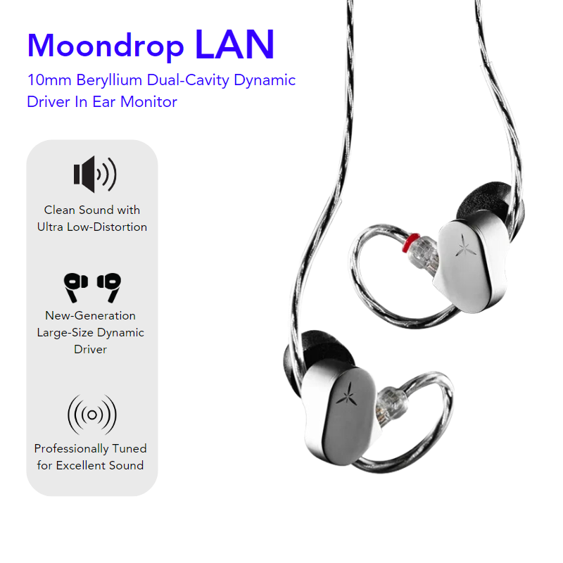 Jual Moondrop LAN 10mm Beryllium Dual-Cavity Dynamic Driver In Ear ...