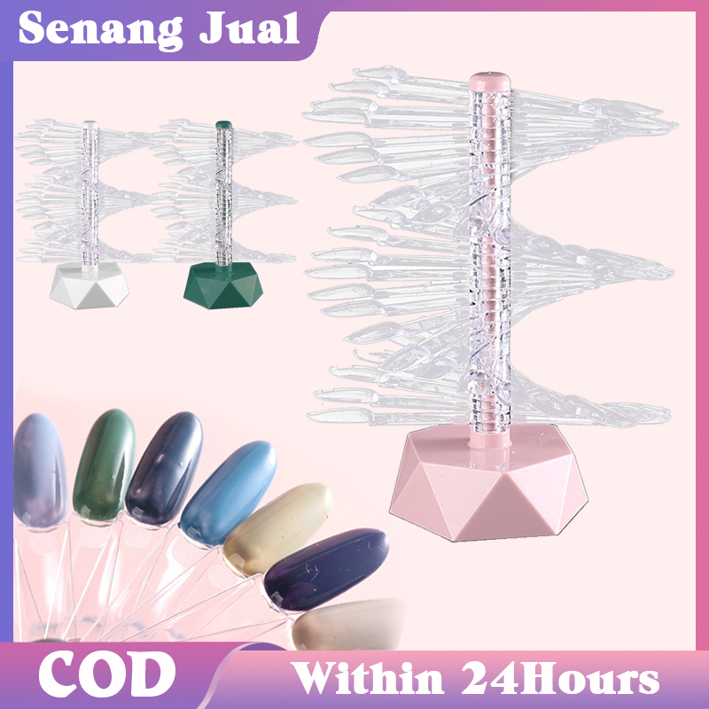 Jual Bentuk Spiral Display Kuku Nail Art / 60Pcs Acrylic Display Nail ...