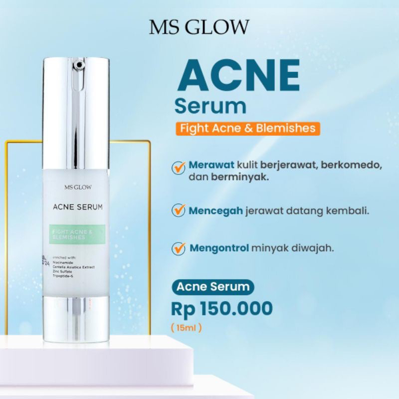 Jual MS GLOW New Serum Acne Ms Glow Beauty - Acne Serum Jerawat ...
