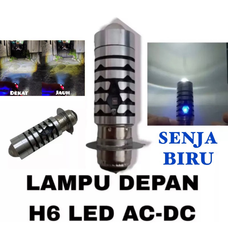 Jual COD LAMPU LED H6 LASER HI LO LAMPU UTAMA MOTOR LED LASER H6 BERKUALITAS DAN SUPER TERANG H6 ...
