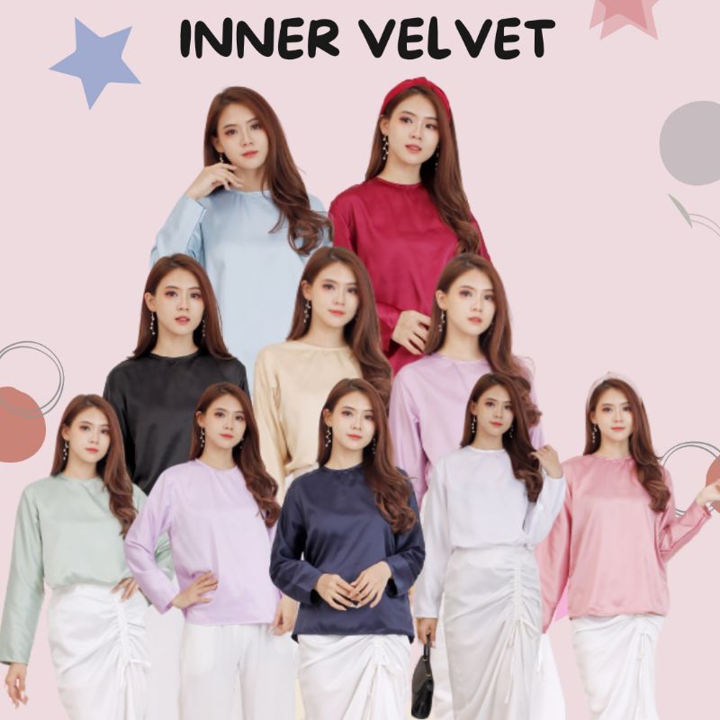 Jual INNER PANJANG VELVET LOVYA PREMIUM INNER KEBAYA BRUKAT PANJANG ...
