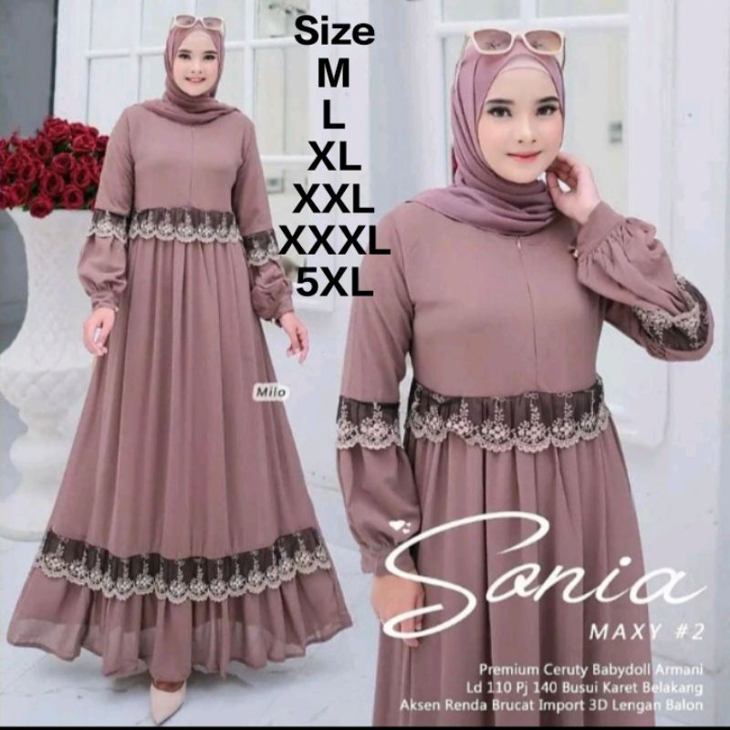 Jual gamis Siska renda bahan Cringkel airflow gamis wanita terlaris ...