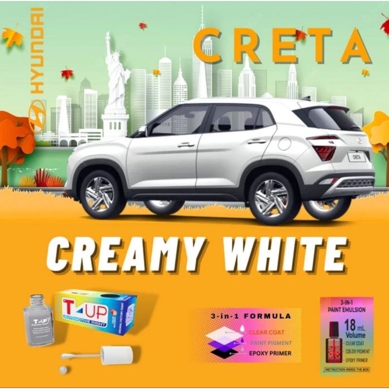 Jual cat oles hyundai creamy white hyundai creta contoh cat hyundai ...