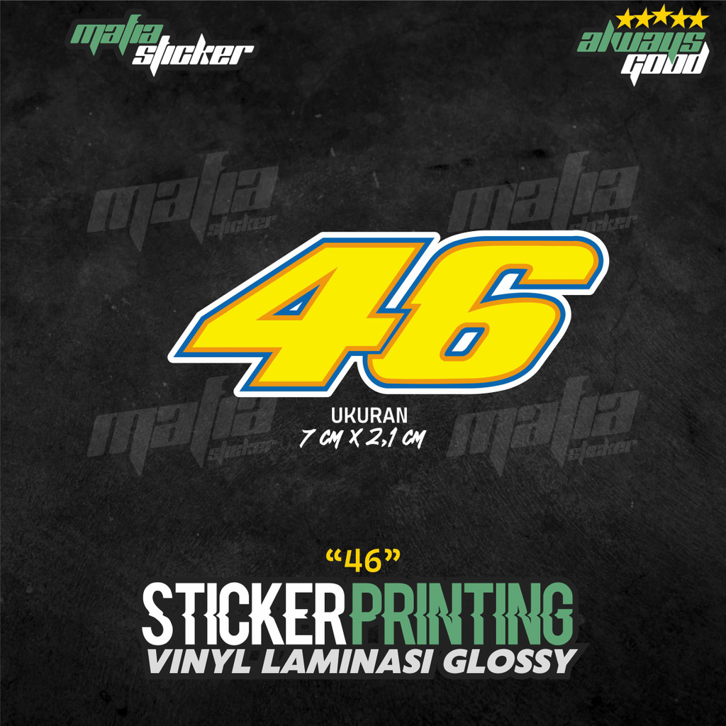 Jual STICKER/STIKER PRINT CUT 46 ROSSI | Shopee Indonesia